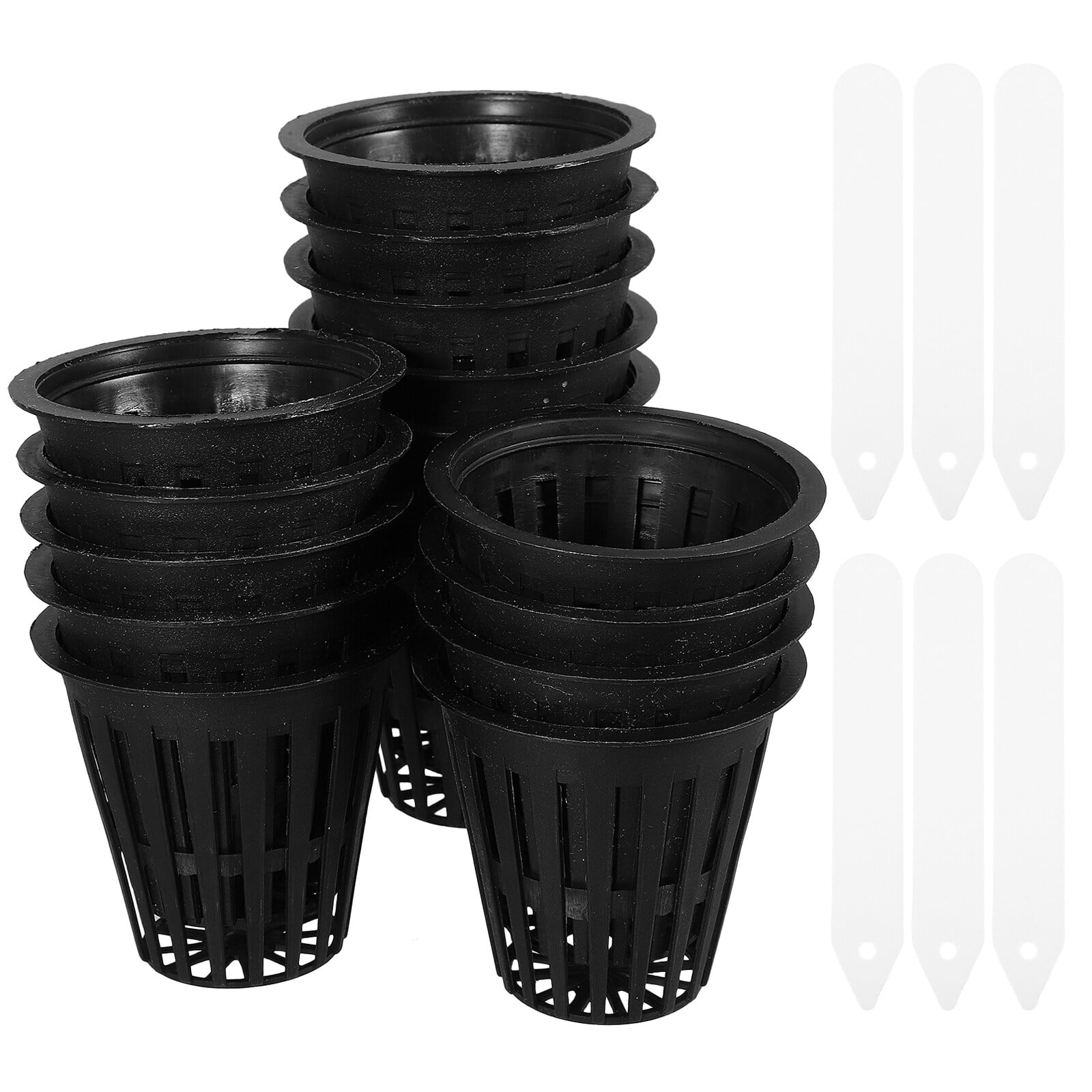 Myenne 1 Set Net Pots for Hydroponics Heavy Duty Plastic Slotted Mesh ...