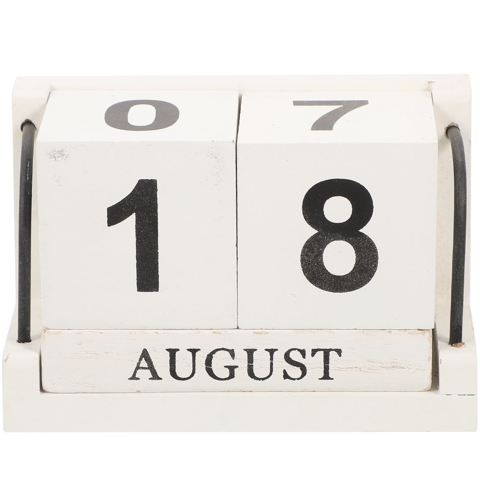 Masteelf 1Set Wooden Calendar Block Rectangular Vintage Design for Home ...