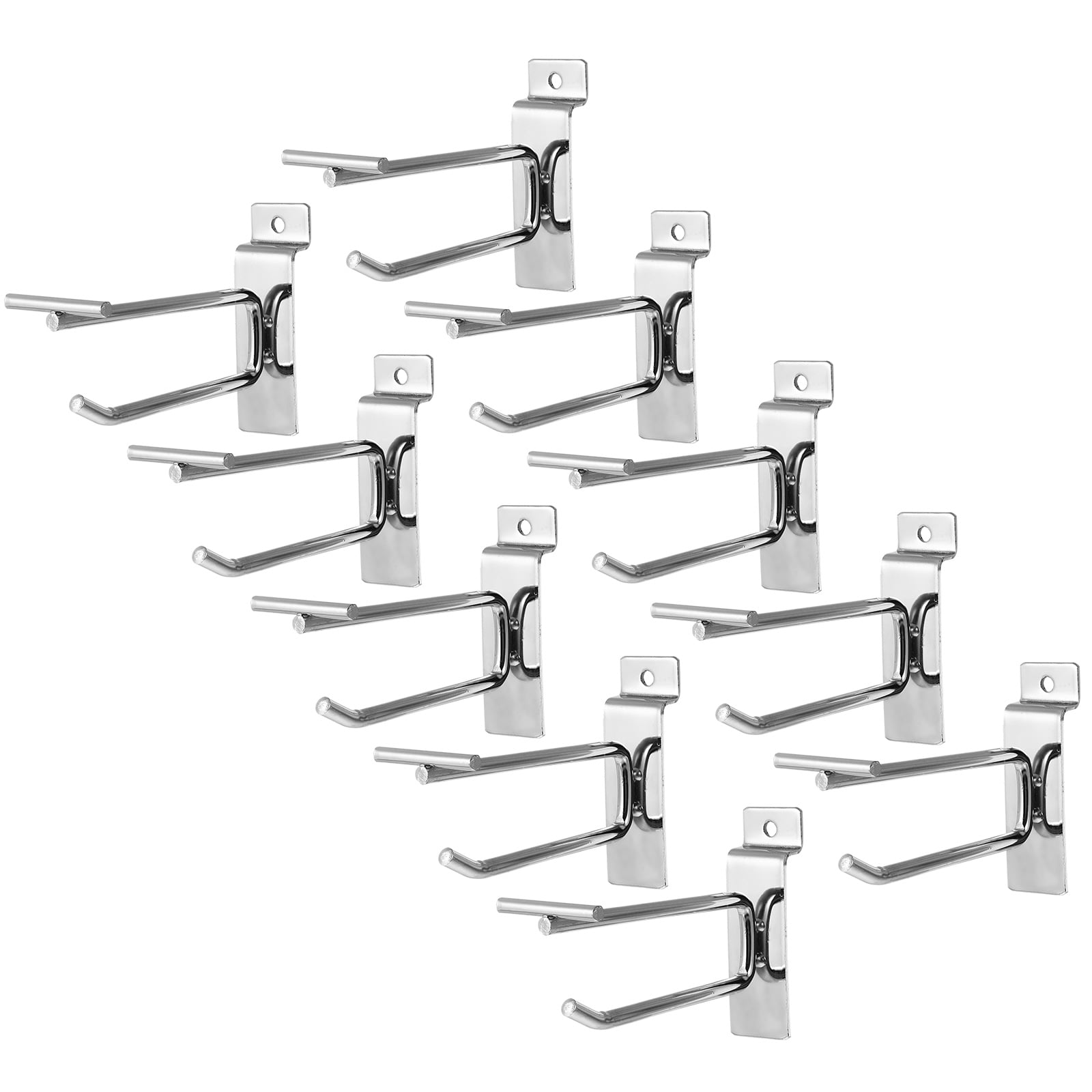 Myenne 10 Pcs Slatwall Hooks Heavy Duty Garage Slatwall Hooks Iron Slat ...