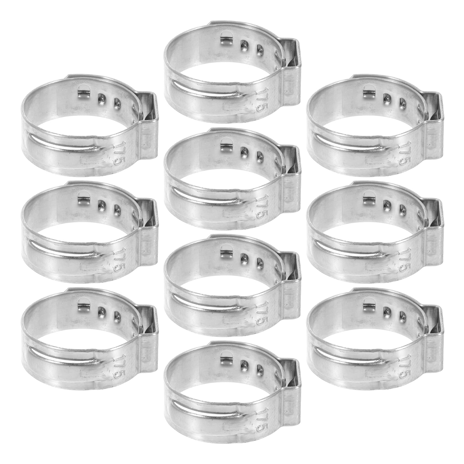 Myenne 10 Pcs Stainless Steel Single Ear Hose Clamps Irrigation Hose ...