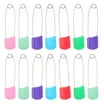 All Top Bargains 24 Pc Baby Diaper Safety Pins, Cloth Changing Locking Clip, Multi Colors ...