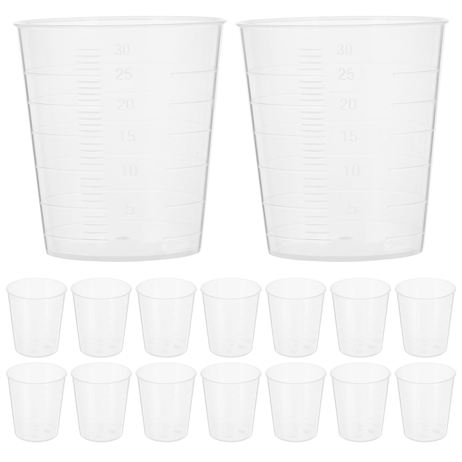 HEATSHAKING Plastic Measuring Cup Transparent 100Set 1.6x1.4x1.4in ...
