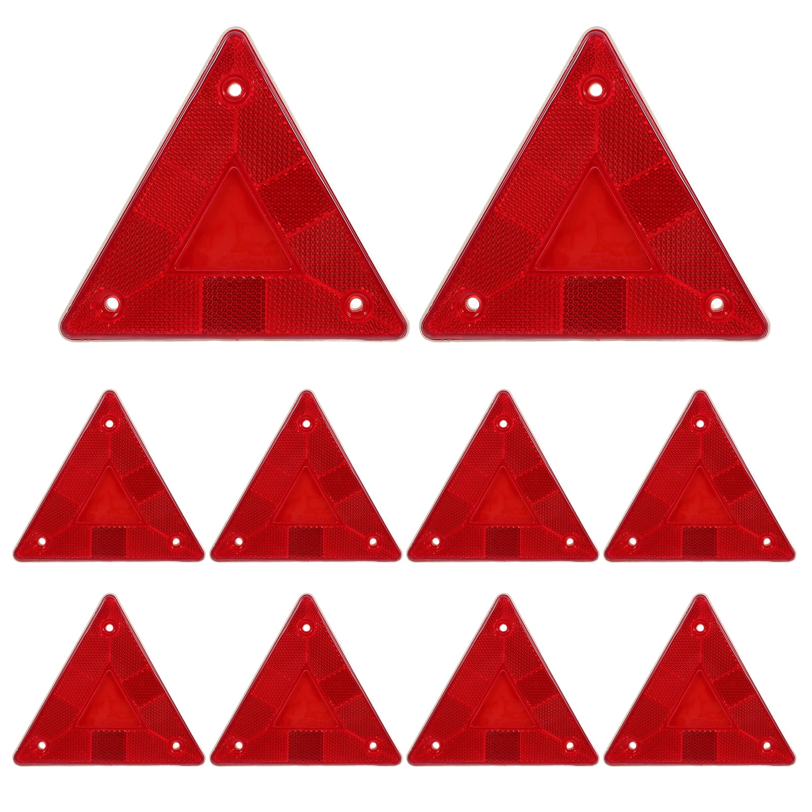 Myenne 10PCS Truck Night Driving Tail Warning Sign Triangle Warning ...