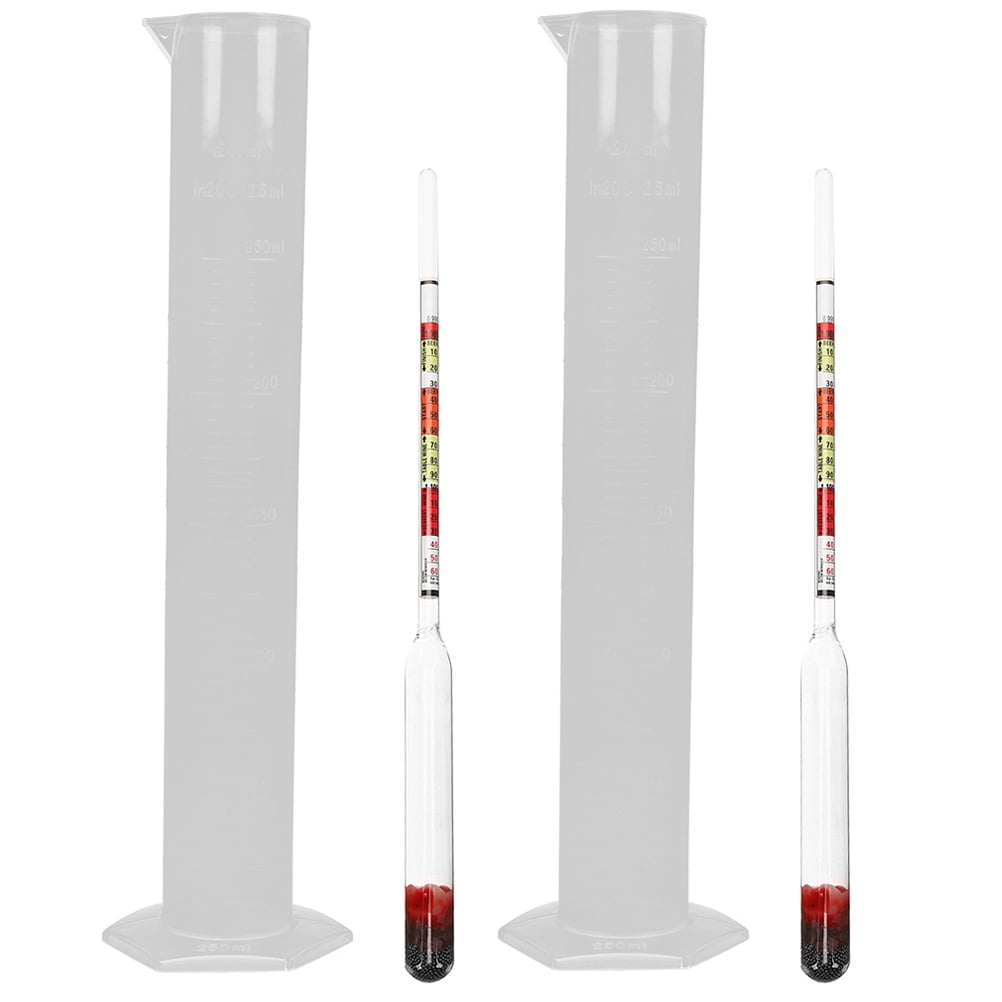 Myenne 2 Sets Triple Scale Alcohol Hydrometer and Test Cylinder for ...