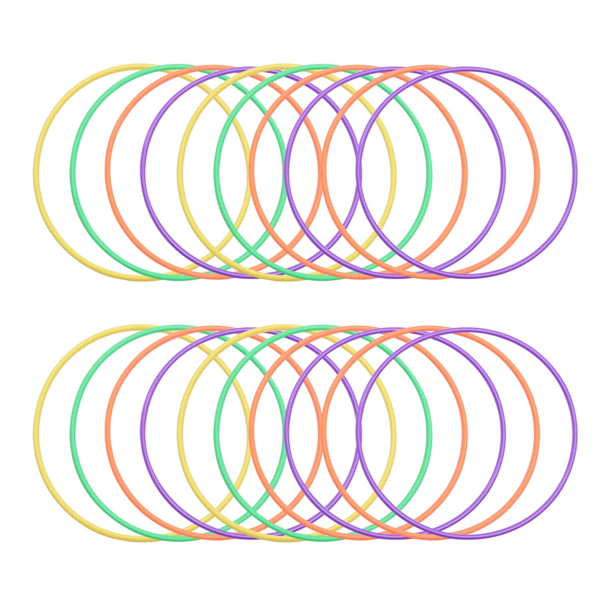 Myenne 20pcs Plastic Toss Rings Kids Ring Toss Game for Carnival Garden ...