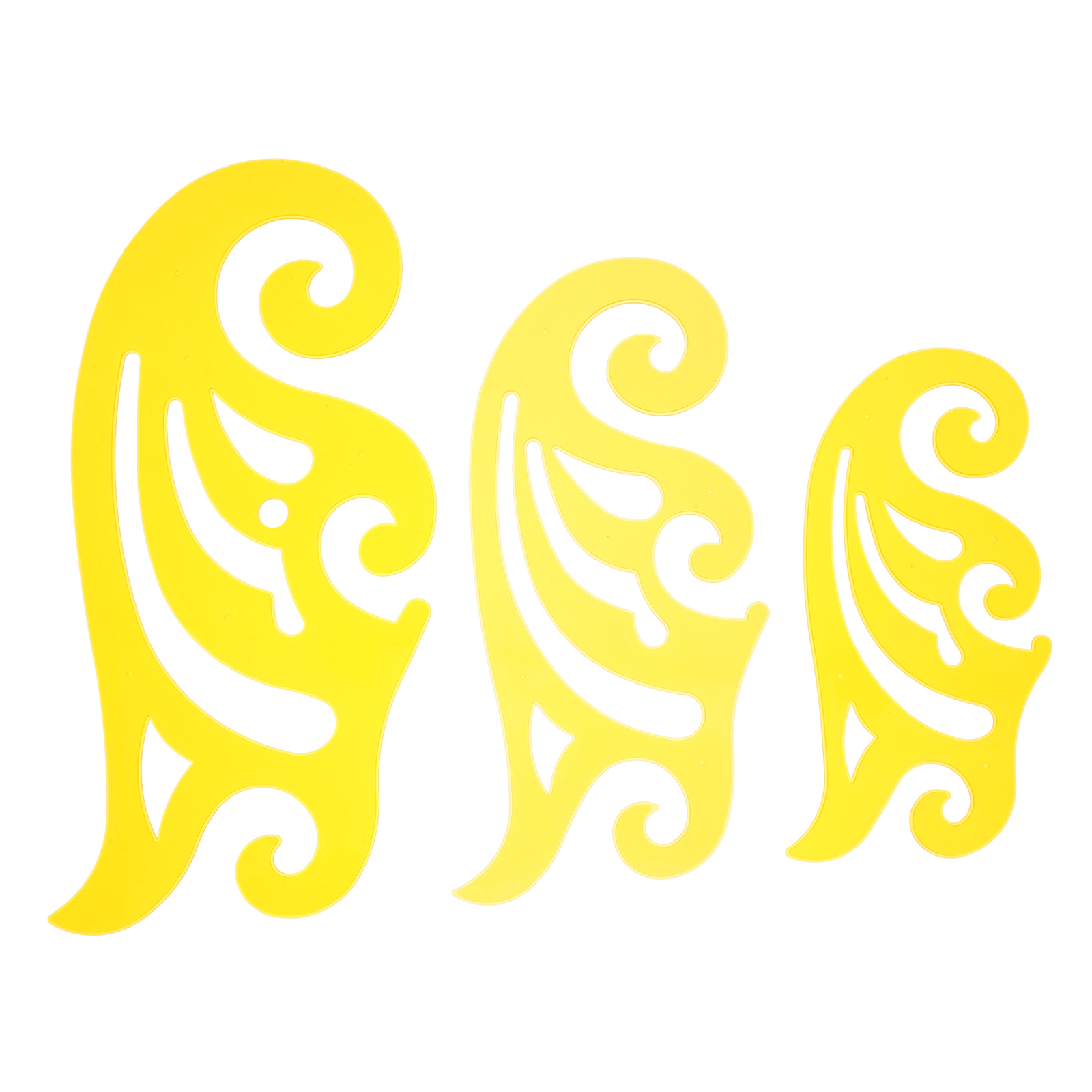 3pcs Curved Sewing Ruler Set Plastic French Curve Ruler for Quilting ...