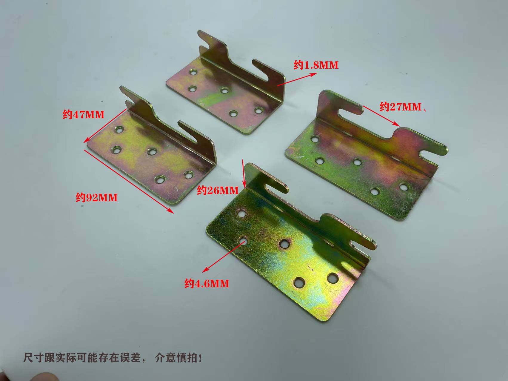 Myenne 4pcs Bed Frame Mounting Hardware Bed Frame Hook Plates Universal ...
