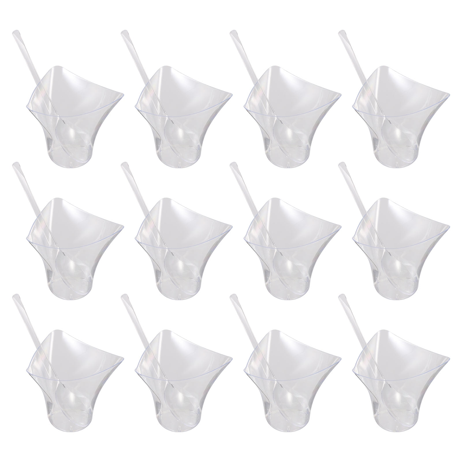 Myenne 50 Sets Plastic Mousse Cups Clear Pudding Cups Jelly Storage ...