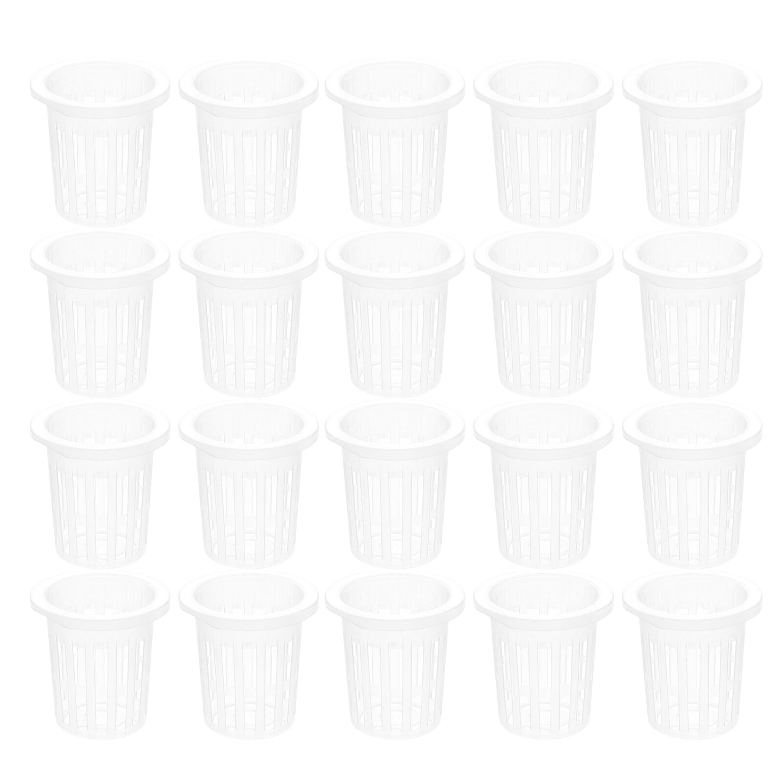Myenne 50Pcs Plastic Net Cups Slotted Mesh Wide Lip Net Cups Pots ...