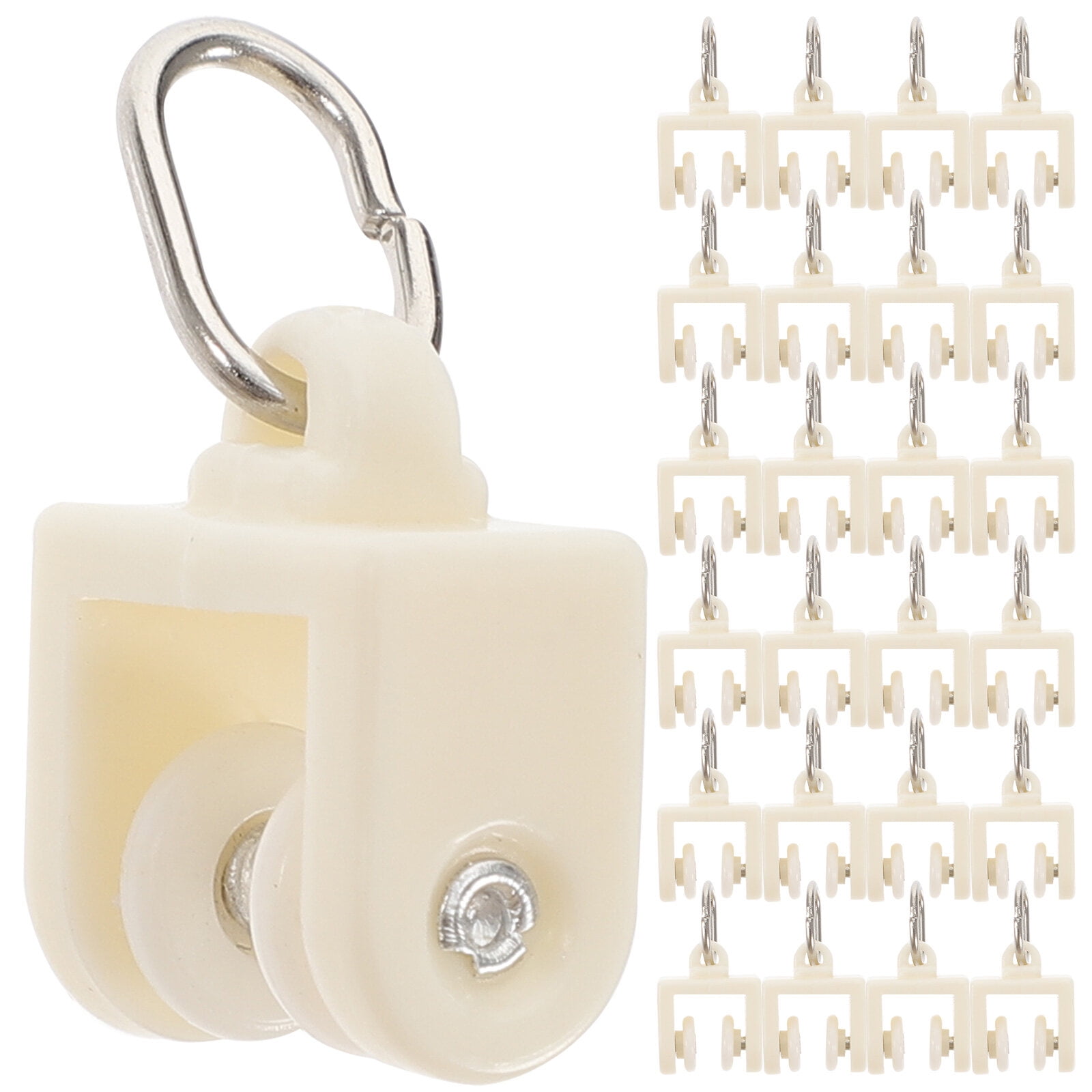 Myenne 50pcs Curtain Track Pulley Sliding Wheel Curtain Track Glider ...