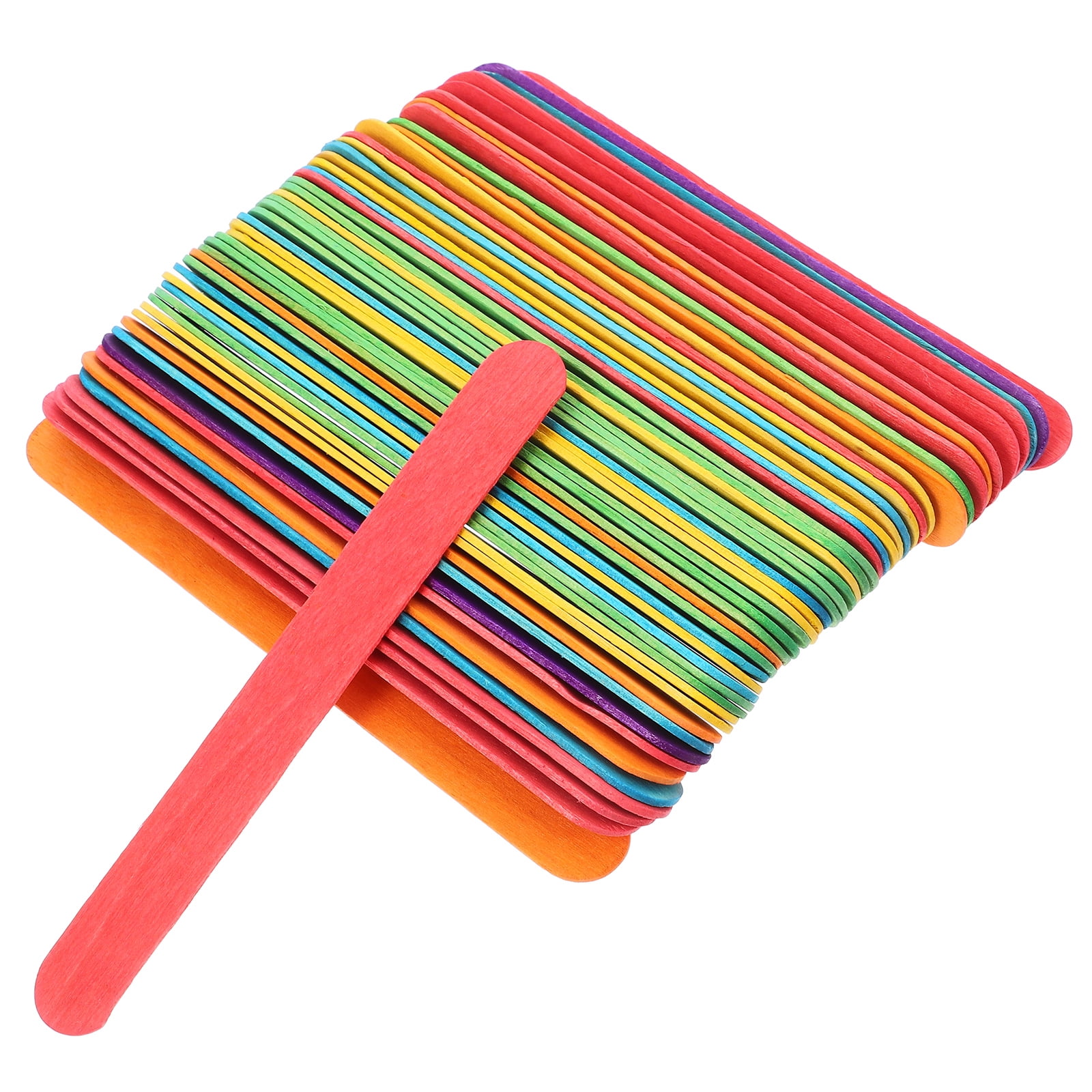 Myenne 50pcs Large Craft Sticks for Craft Projects Colored Jumbo ...