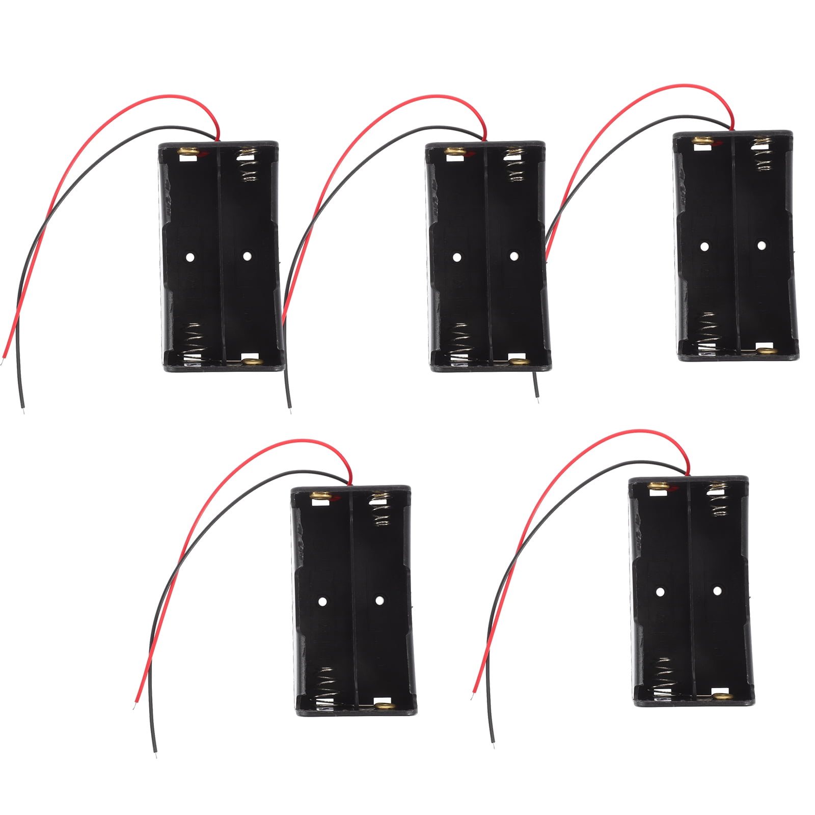 Myenne 5pcs 2 * 3.7V AA Battery Holder Case Box with Wire Leads Battery ...