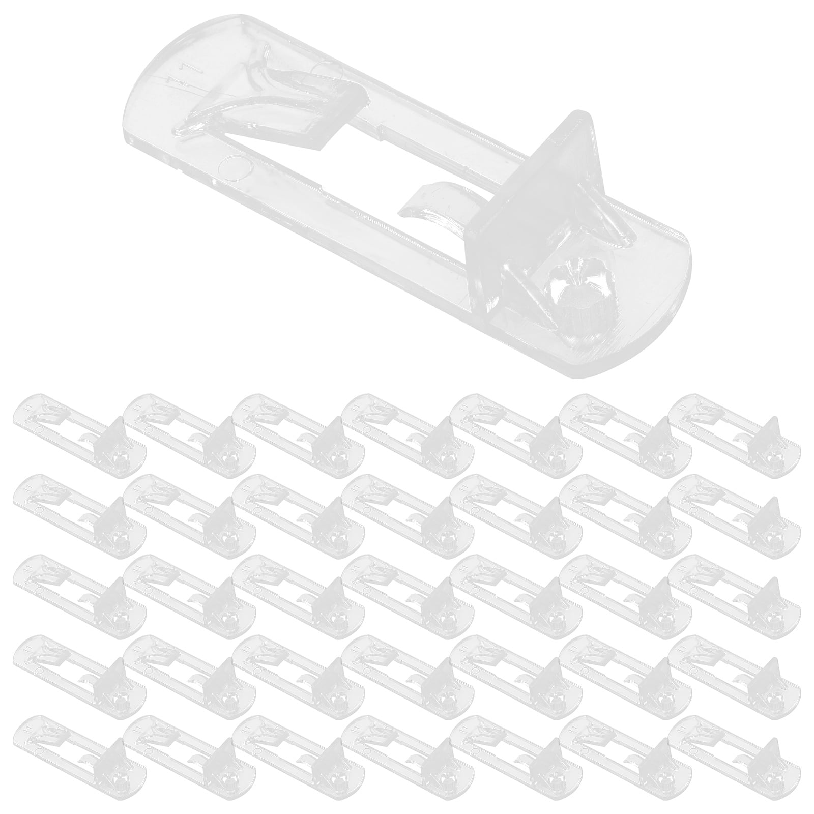 Myenne 80pcs Plastic Shelf Support Clips Clear Shelf Holder Shelf ...
