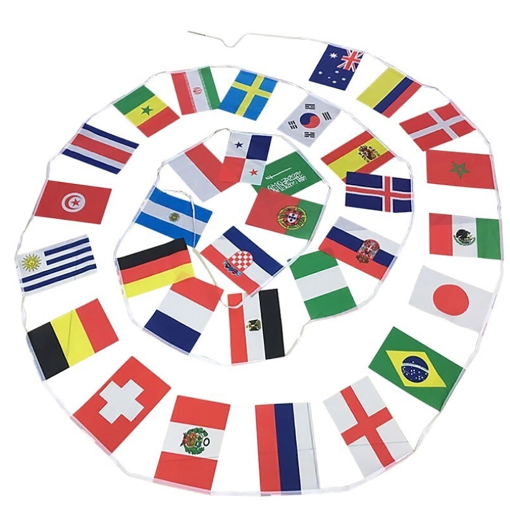 9M National Flags Banner Printed Flags 32 Flags Banner for Home Party ...