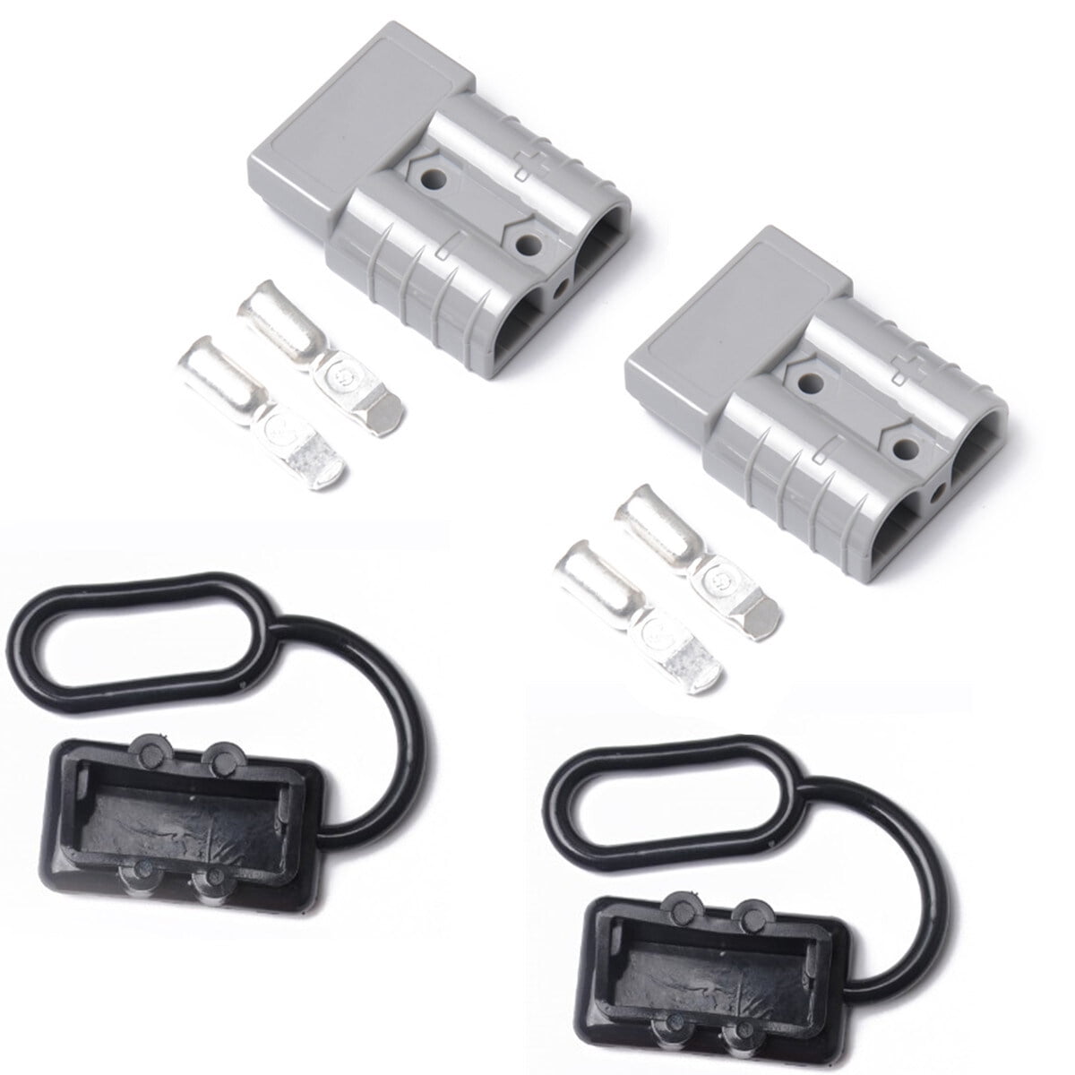 Myenne A0190 Pair Of 50A 600V Power Connector Plug With 2 Contacts And ...