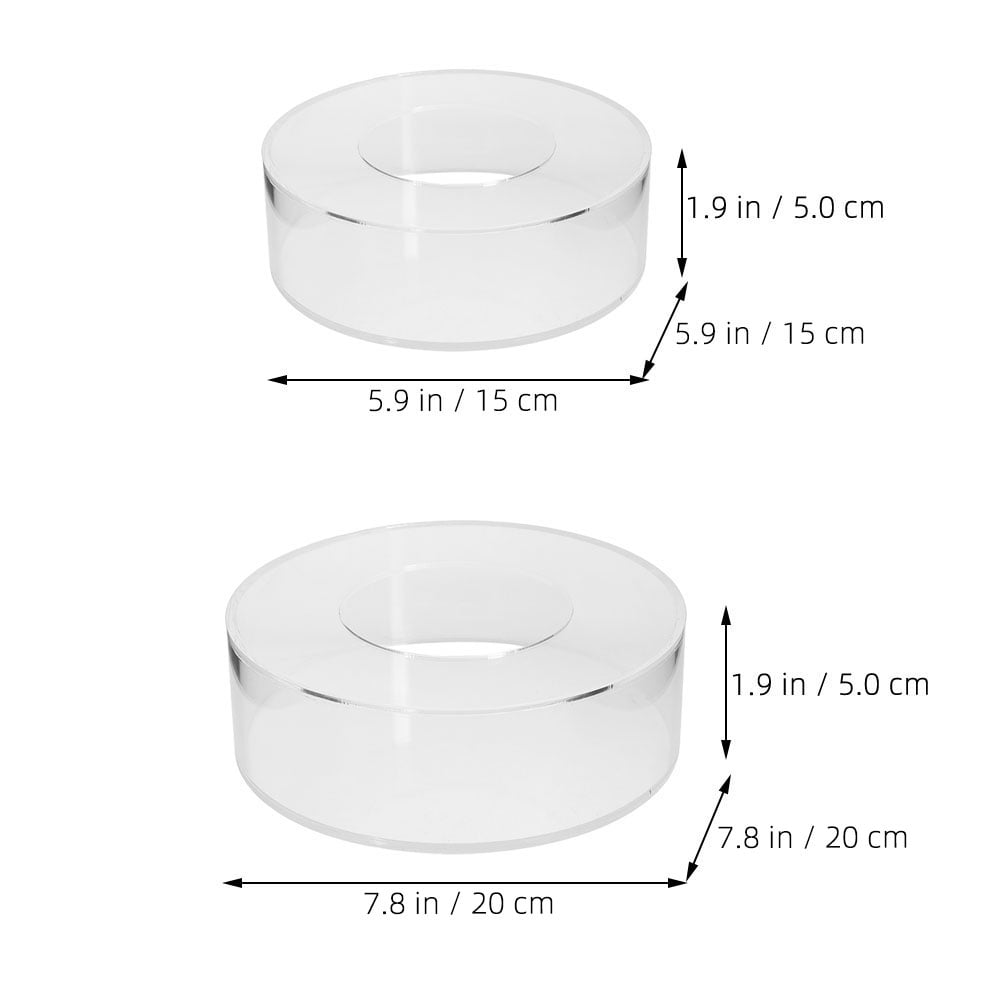 Myenne Clear Acrylic Fillable Cake Stand Round Cake Tier Bakery ...