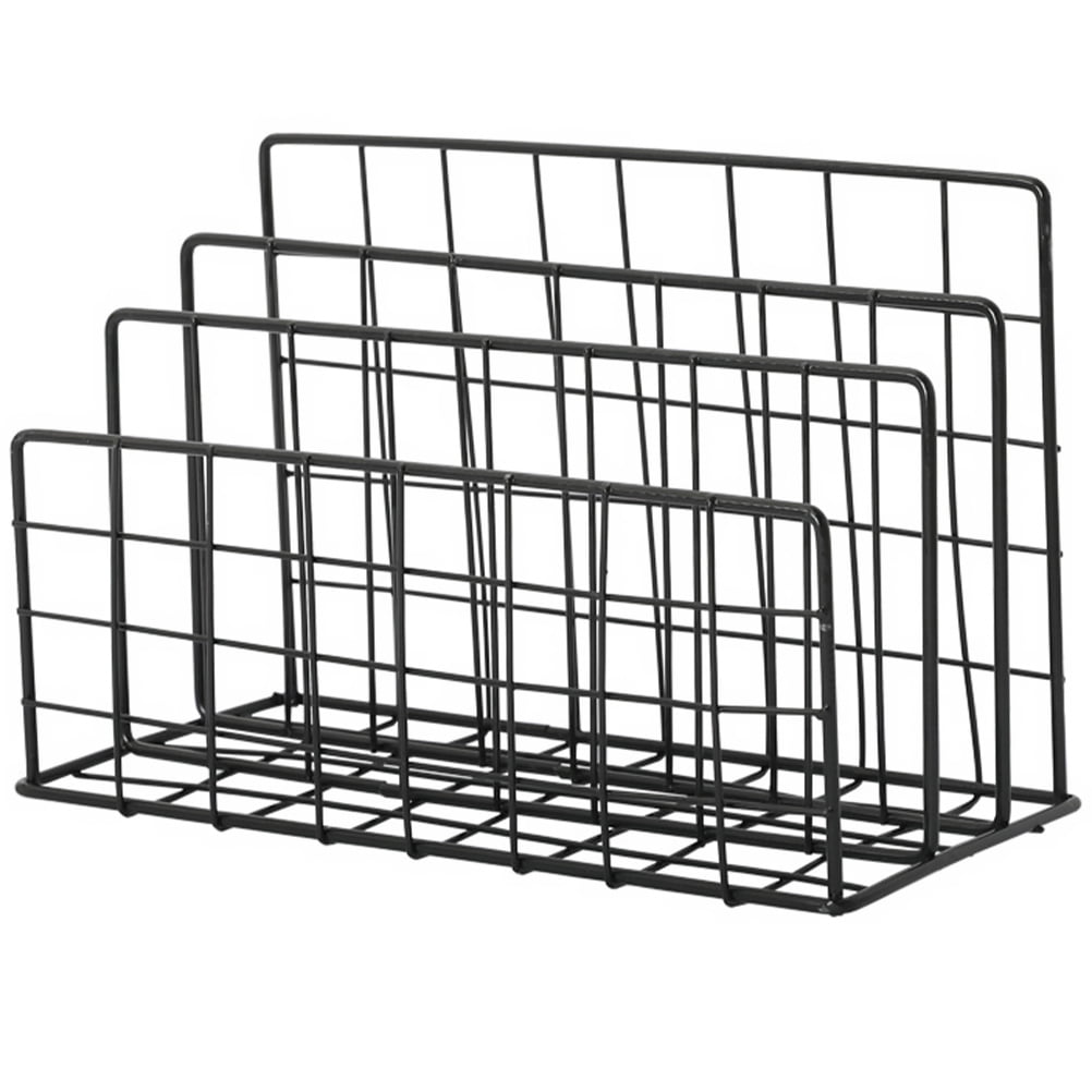 Myenne Desktop Mail Organizer Metal Storage Rack 3 Slot Book Rack ...