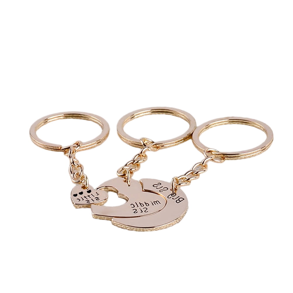 Myenne Puzzle Keychains Heart Matching Key Rings Big Middle Puzzle ...