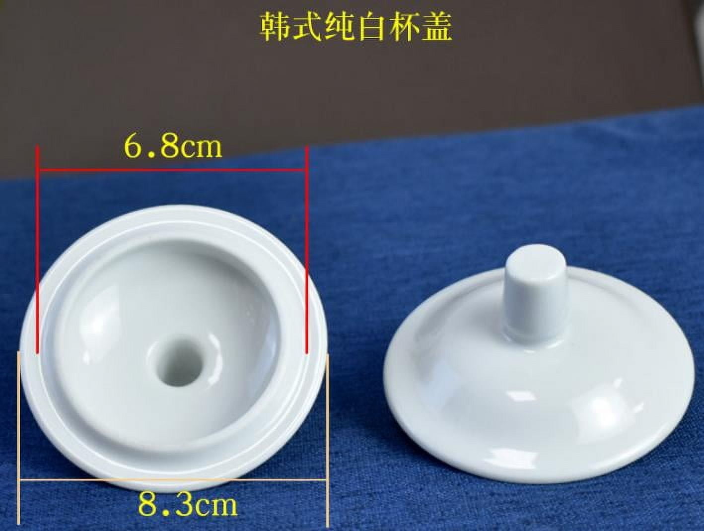 White Ceramic Mug Lid Replacement Porcelain Cover for Coffee Tea Milk ...