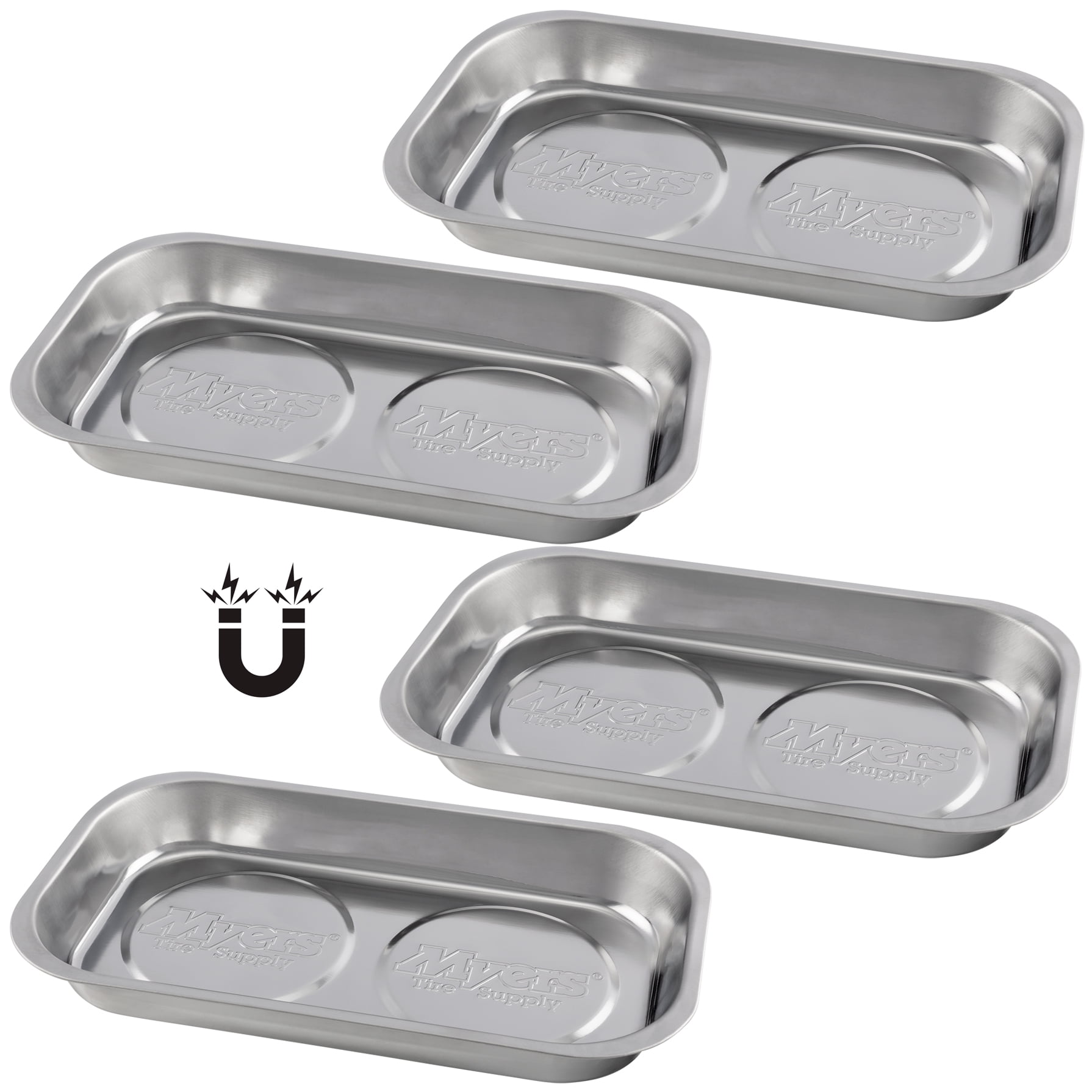 Myers 4 Piece Heavy Gauge Polished Steel 9.5 inch x 5.5 inch ...