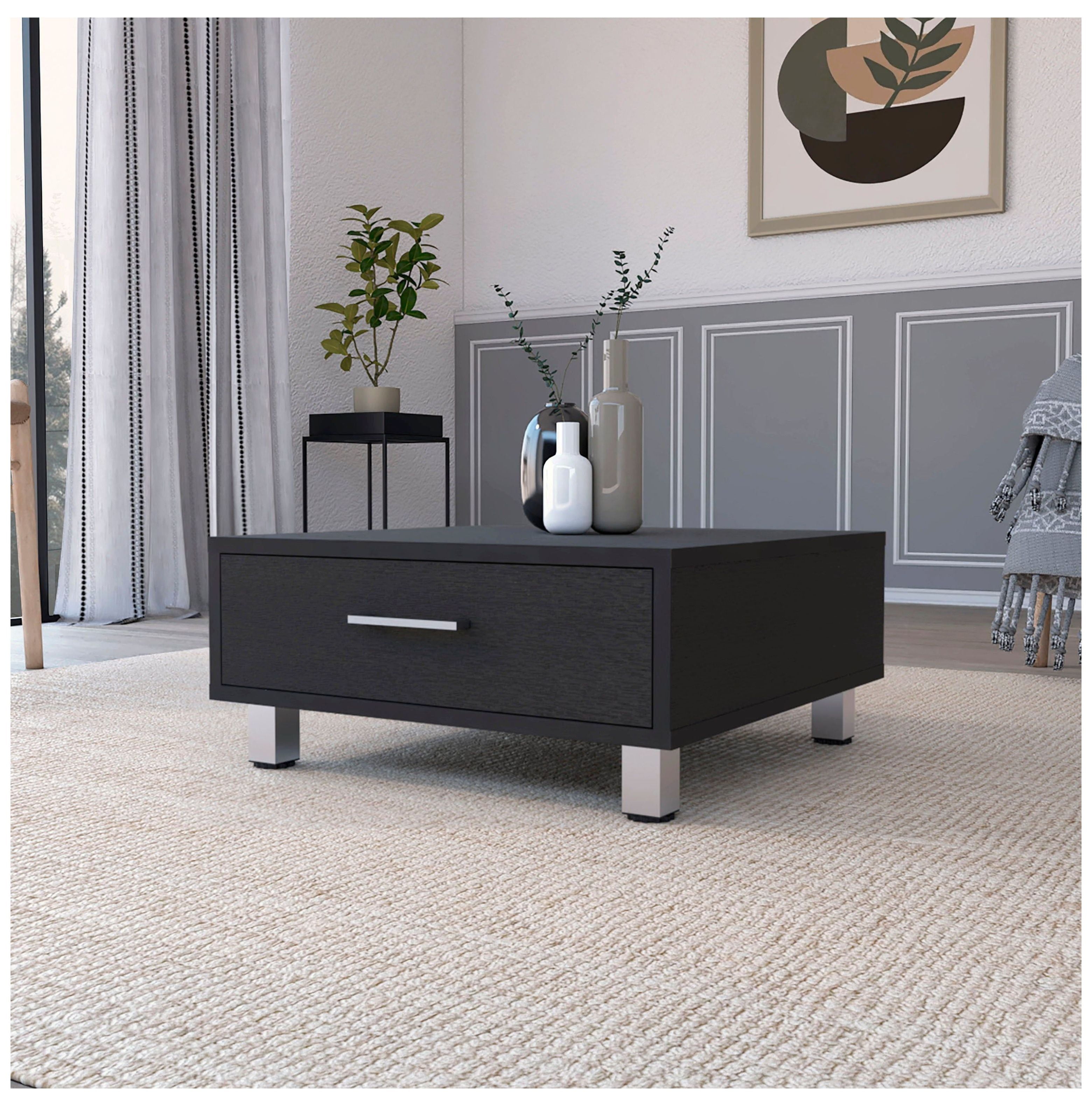 Myers Coffee Table; Four Legs; One Drawer - Walmart.com