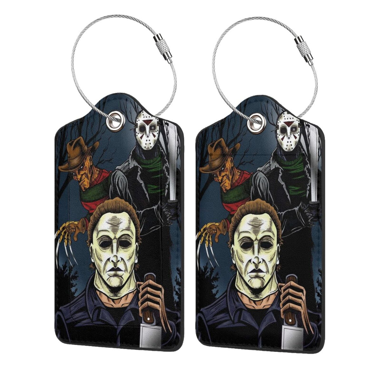 Myers Leather Luggage Tag Privacy Cover Id Label With Stainless Steel ...