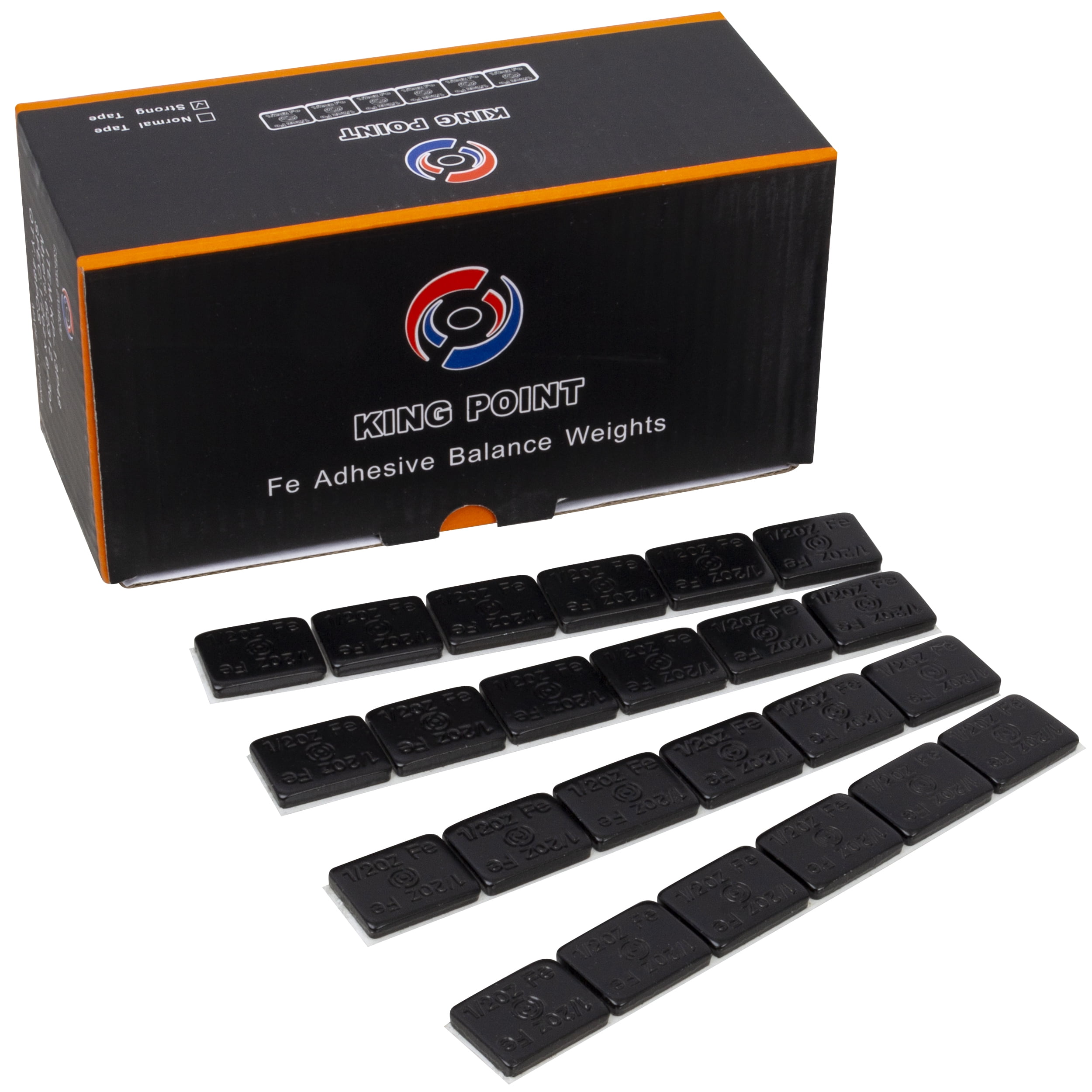 Myers Tire Supply King Point 1/2oz Black Steel Adhesive Tape Stick-On ...