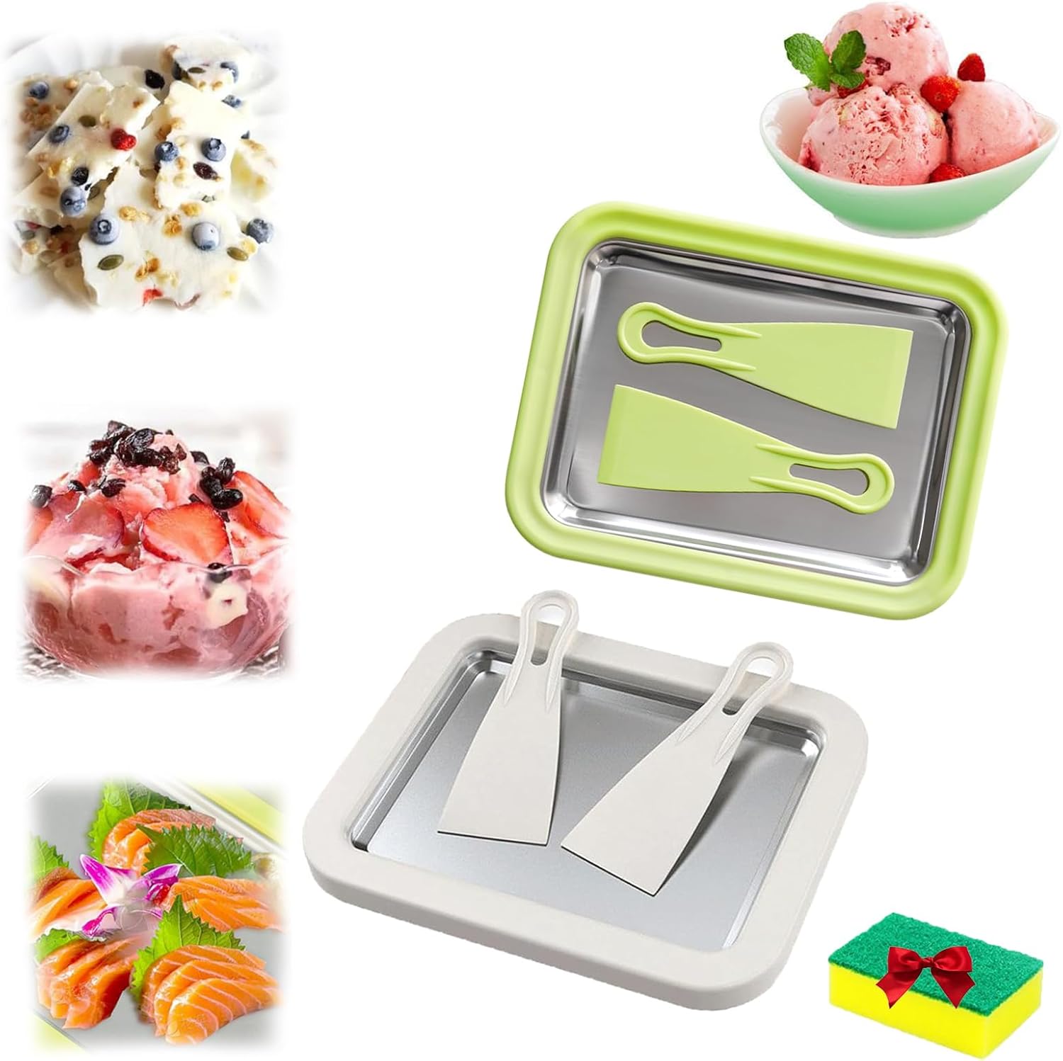 Myfroroll Ice Cream, Rolled Ice Cream Maker for Home, Instant Gelato ...