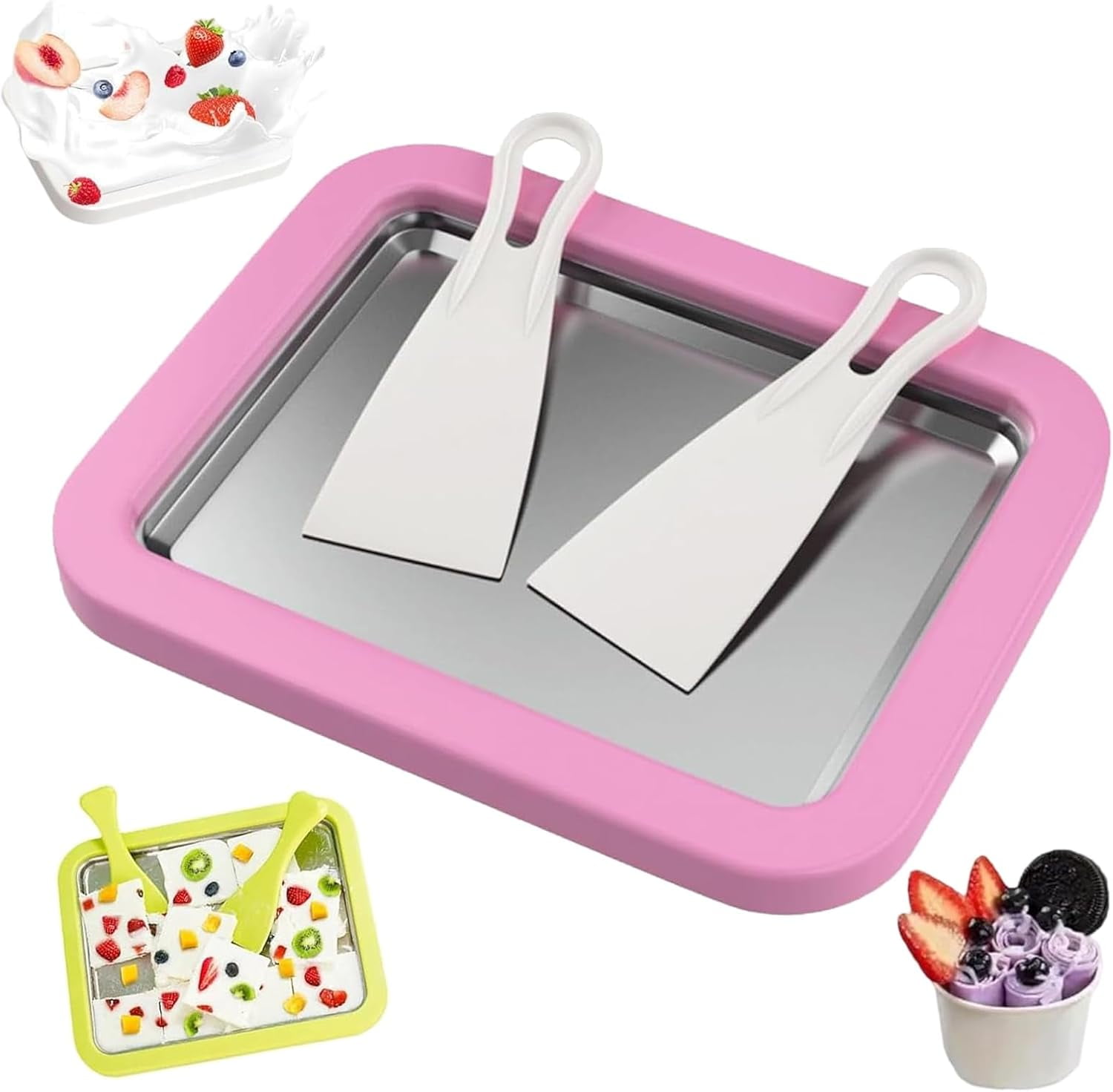 Myfroroll Ice Cream, bandeja fria para hacer helados, Rolled Ice Cream ...