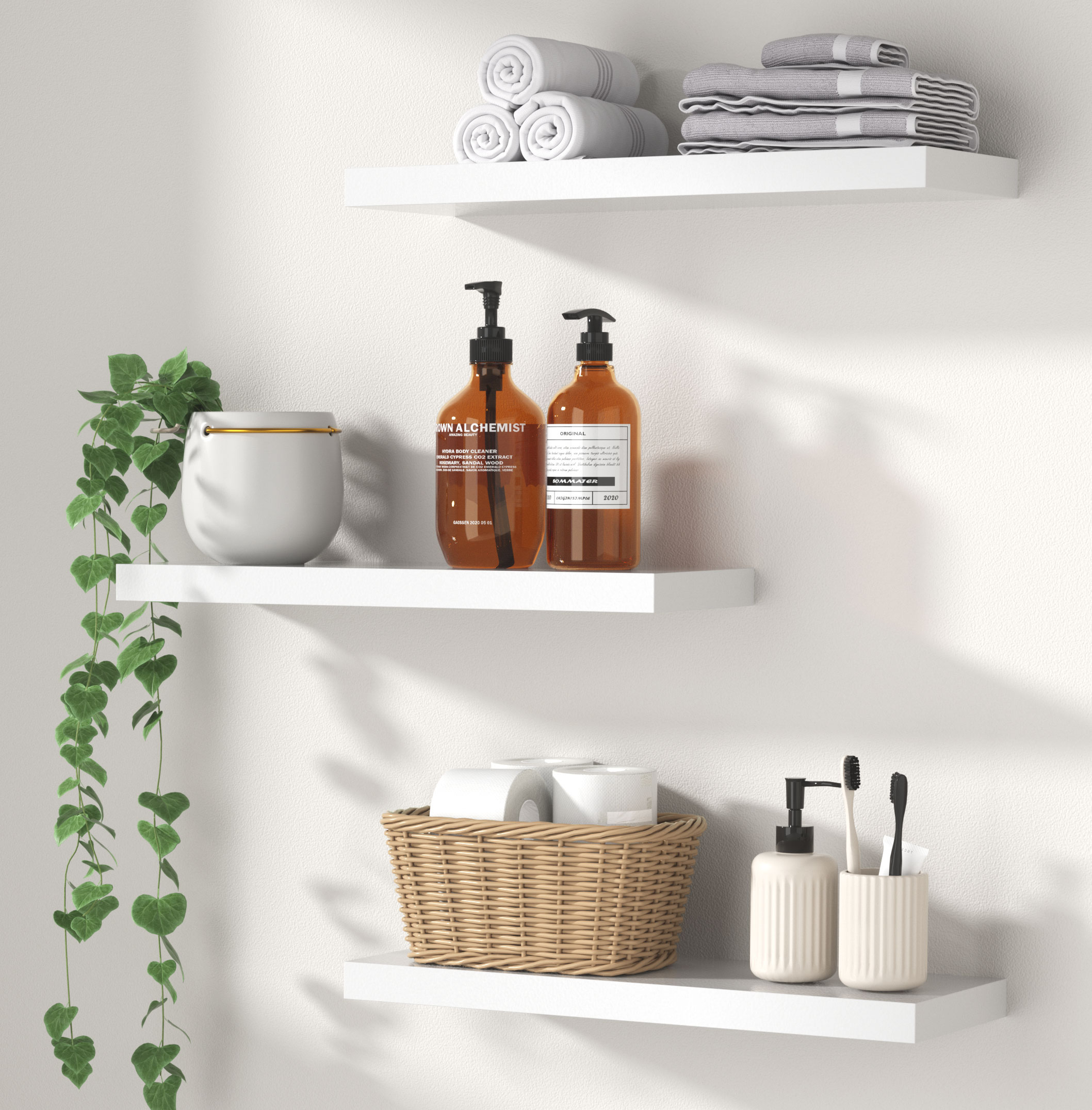 FEBTECH - Invisible Floating Shelf 32” Hardware Brackets with 150lb ...