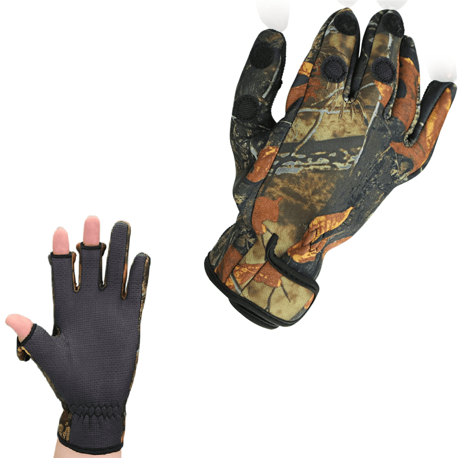 Mygeromon Fishing Gloves with 3 Fingerless Gloves Cover Men & Women for ...