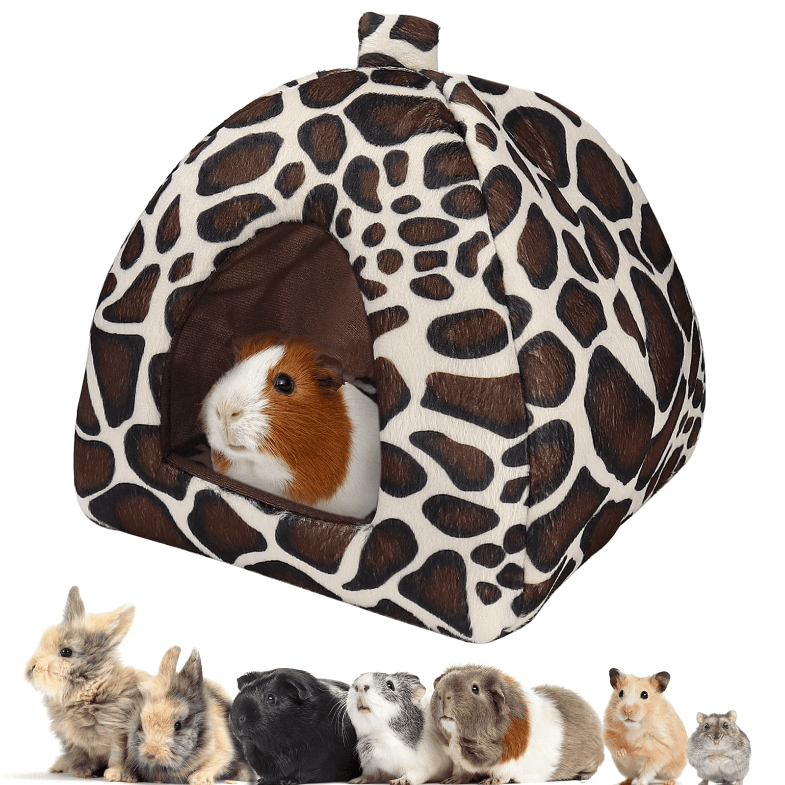 Mygeromon Guinea Pig Bed, Rabbit Hideout, Washable Winter Fleece House ...
