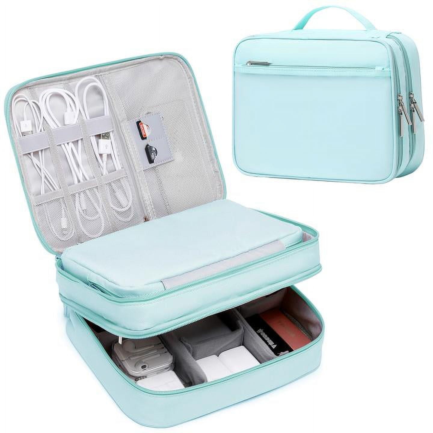 Mygreen Travel Tech Organizer, Waterproof USB Charger Case, Large Shockproof Cable Storage Bag ...