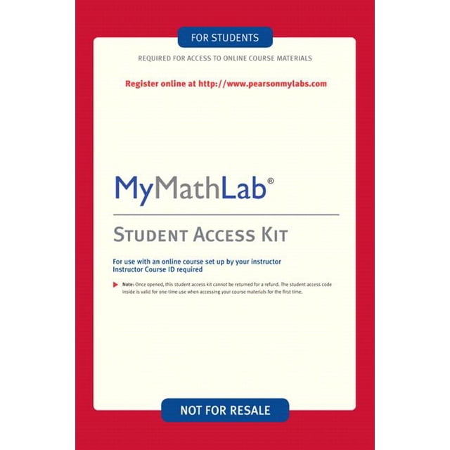 Mylab Math -- Custom Valuepack Access Card (Other) - Walmart Business ...