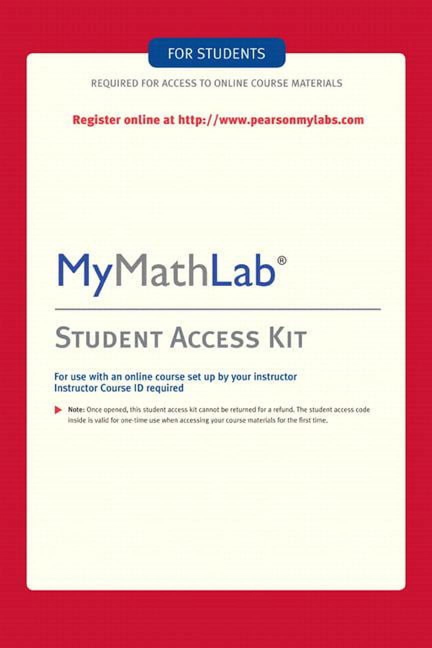 Free Shipping! Mylab Math -- Standalone Access Card (Other) - Walmart ...