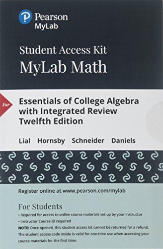 Pre-Owned Mylab Math with Pearson Etext -- 24-Month Standalone Access Card -- For Essentials of ...