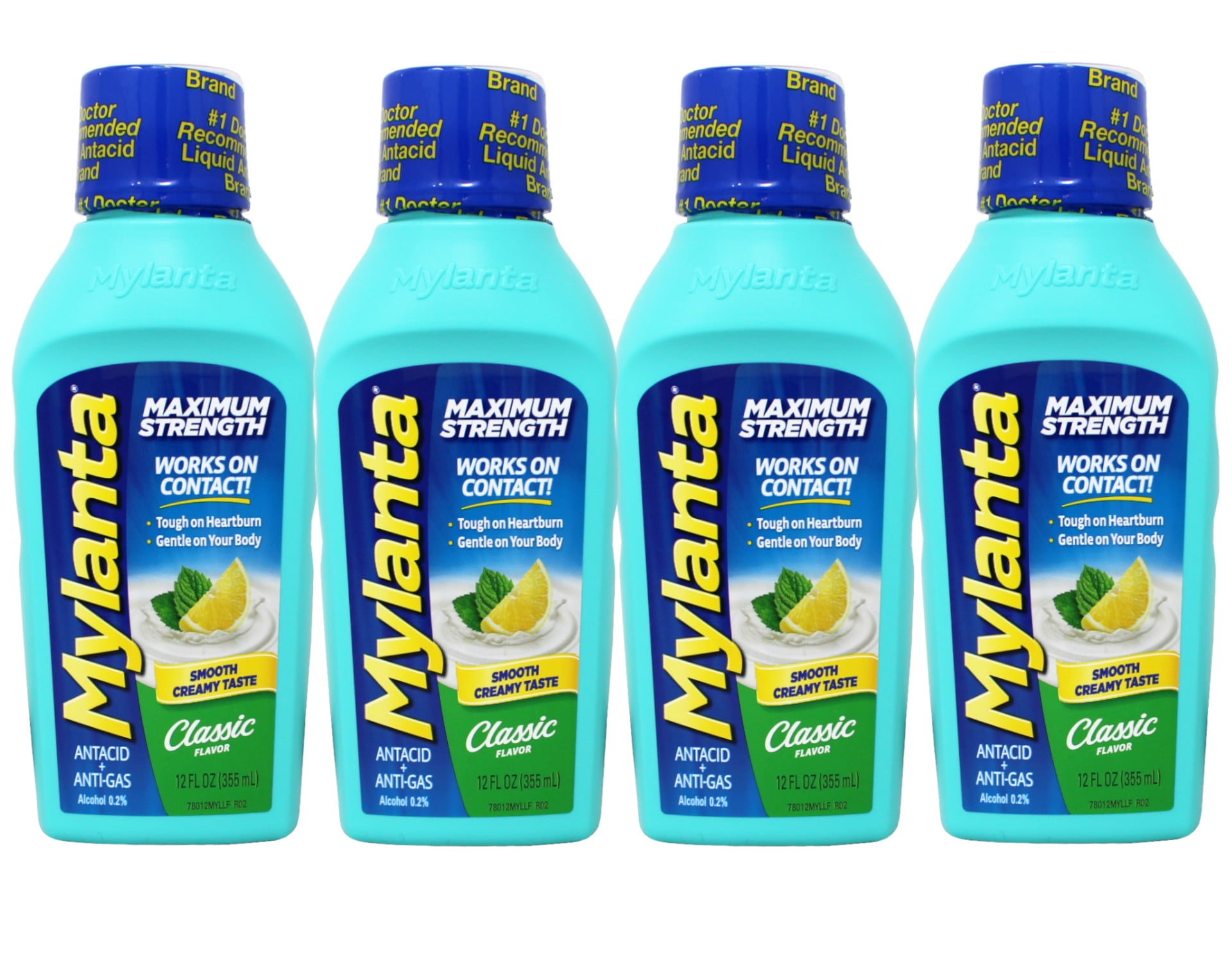 Mylanta Maximum Strength Antacid and Anti-Gas, Classic Flavor, Fast ...