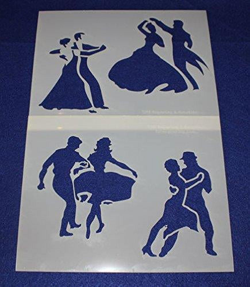 Mylar 2 Pieces of 14 Mil 8" X 10" Dancing Stencils- Painting /Crafts ...