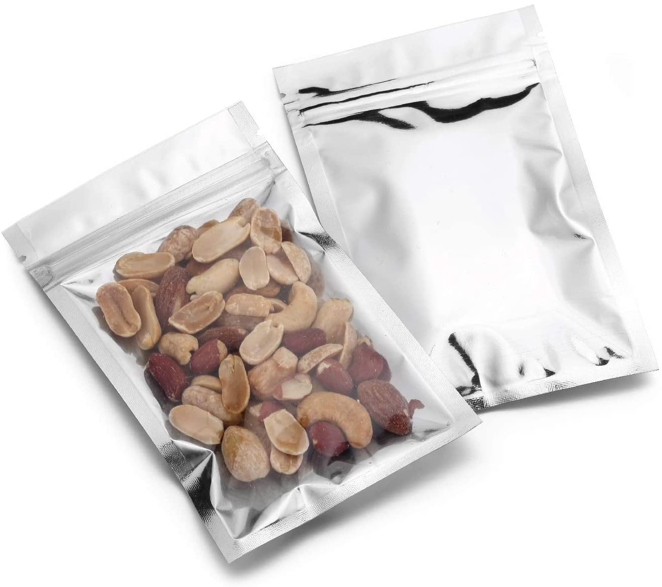 Mylar Bags with Ziplock 3.3 x 5.5” | 100 Bags | Sealable Heat Seal Bags ...