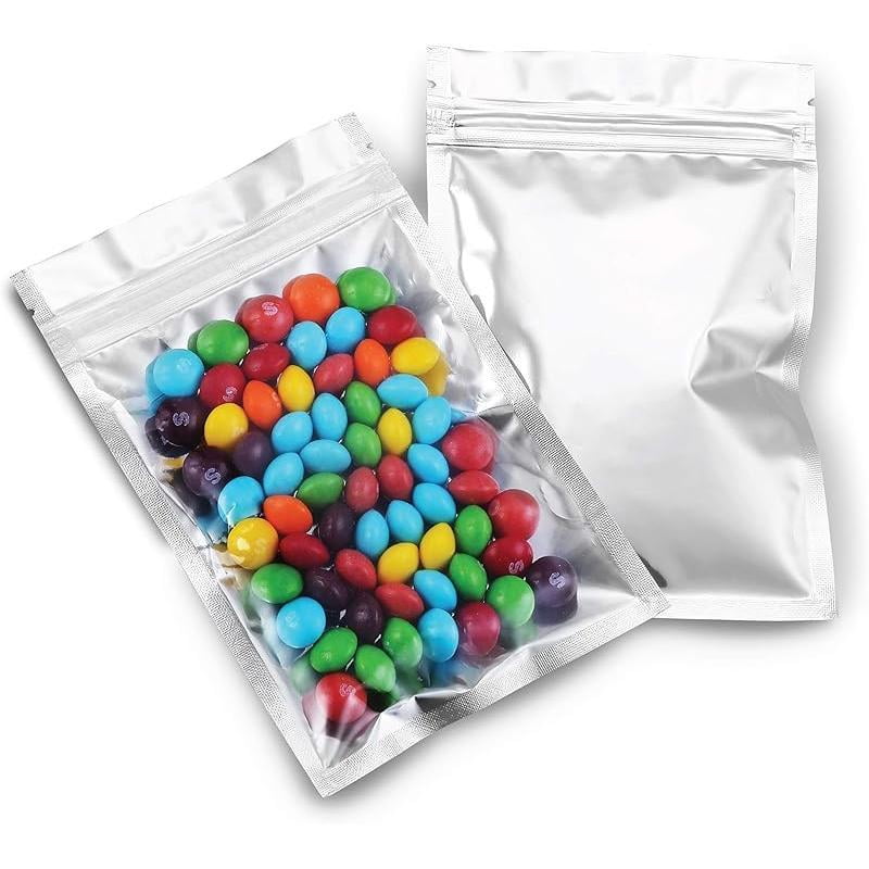 Mylar Bags with Ziplock 4" x 6" | 100 Bags | Sealable Heat Seal Bags ...