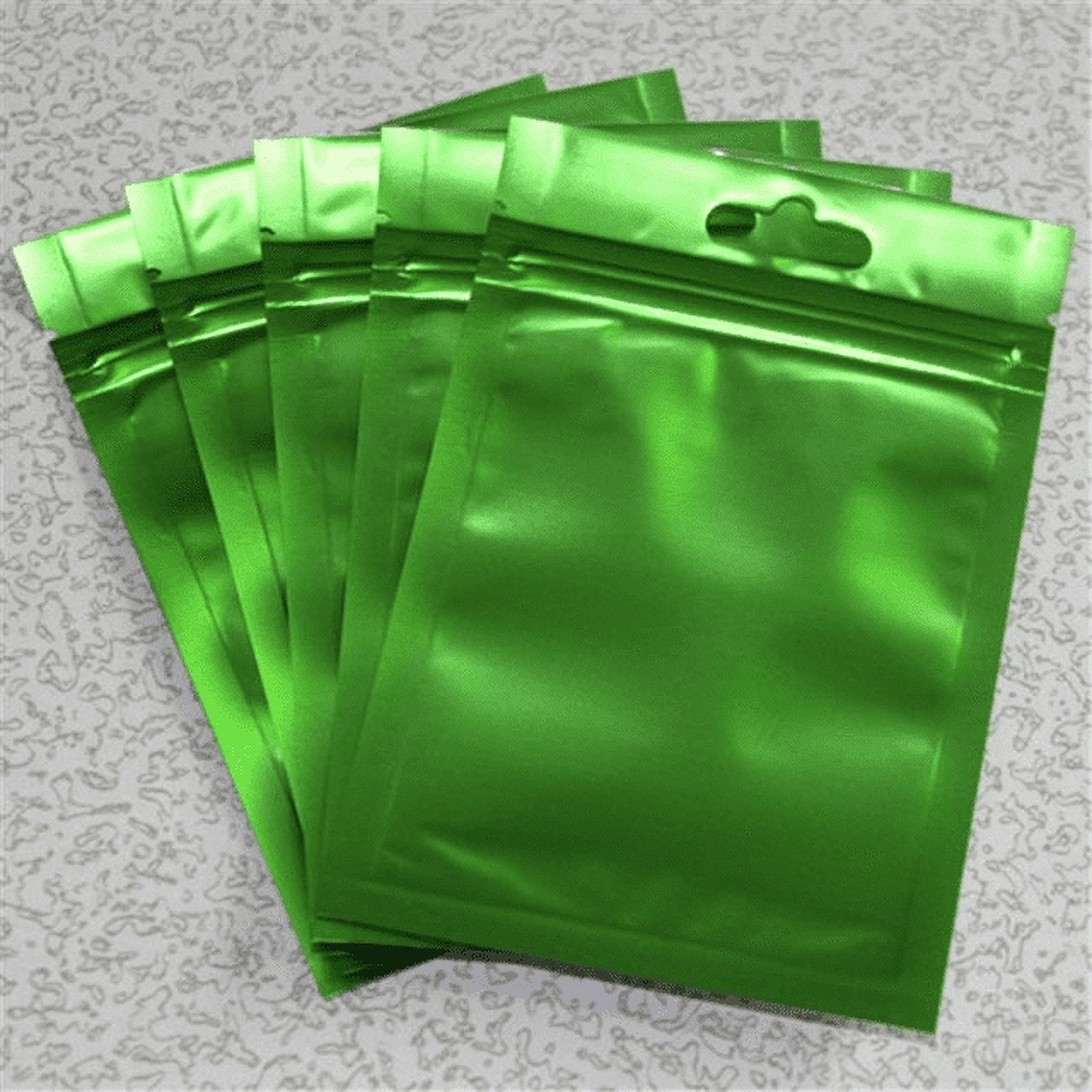 100pcs Mylar Foil Ziplock Bags - Resealable Smell Proof Food Storage ...