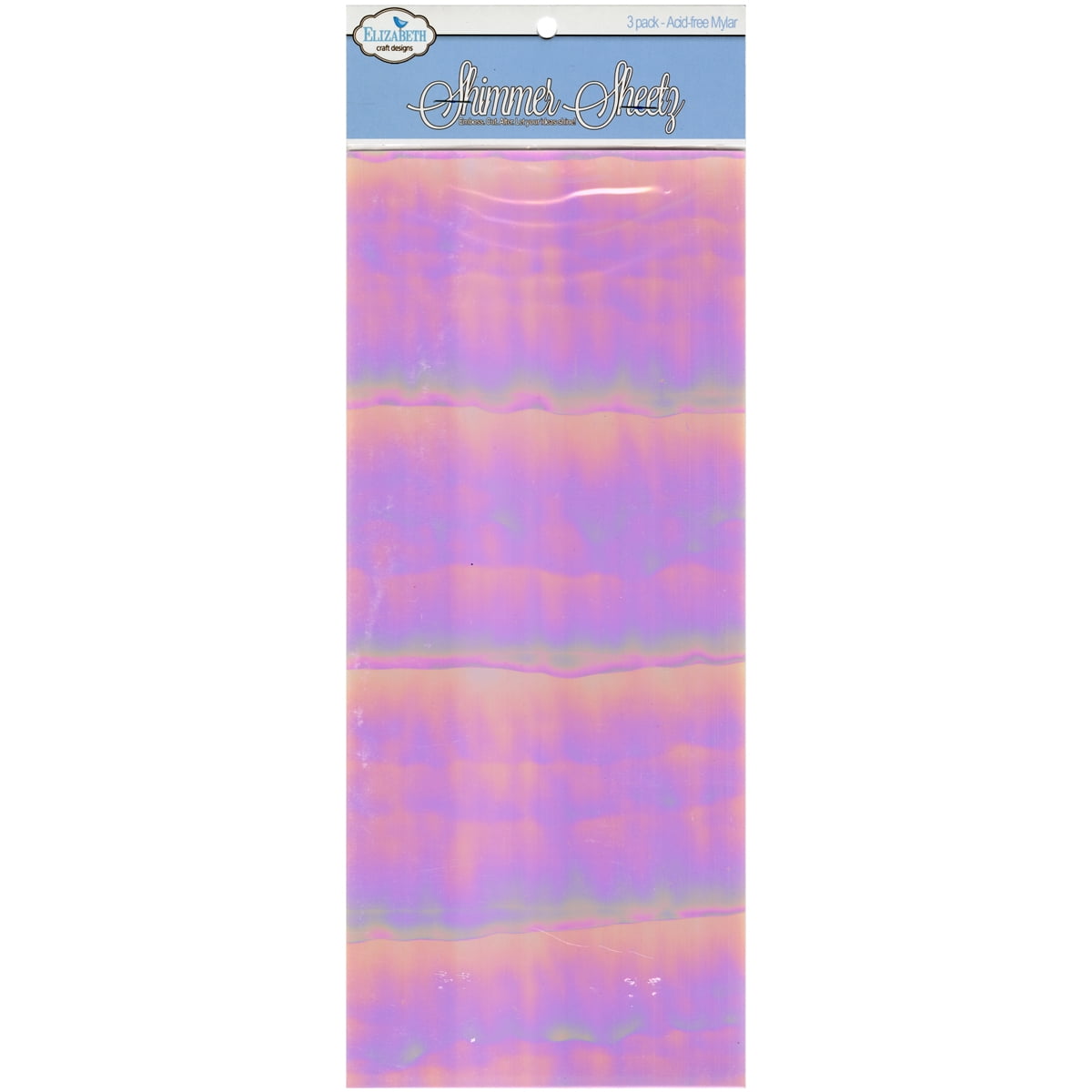 Mylar Shimmer Sheetz 5"X12" 3/Pkg-Light Pink Iris - Walmart.com