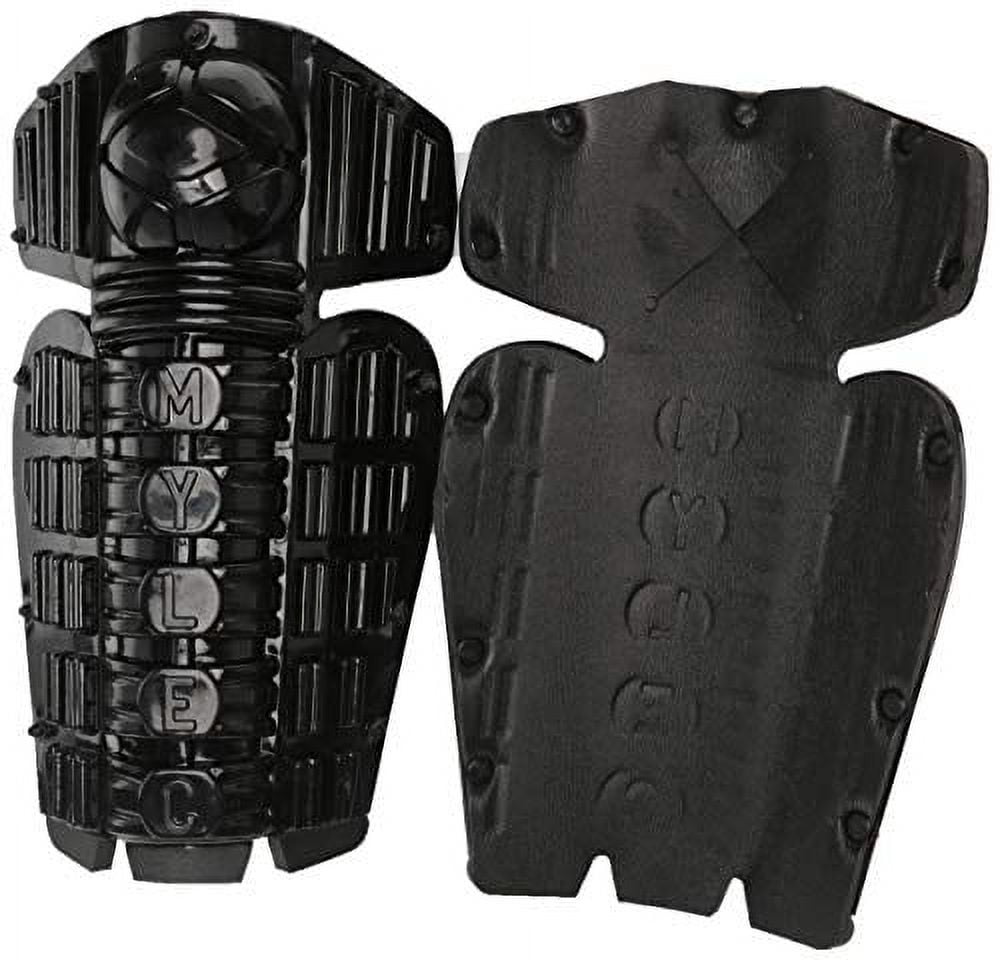Mylec Adjustable Street Hockey Shin Pads, Hard Plastic Outer Shell ...