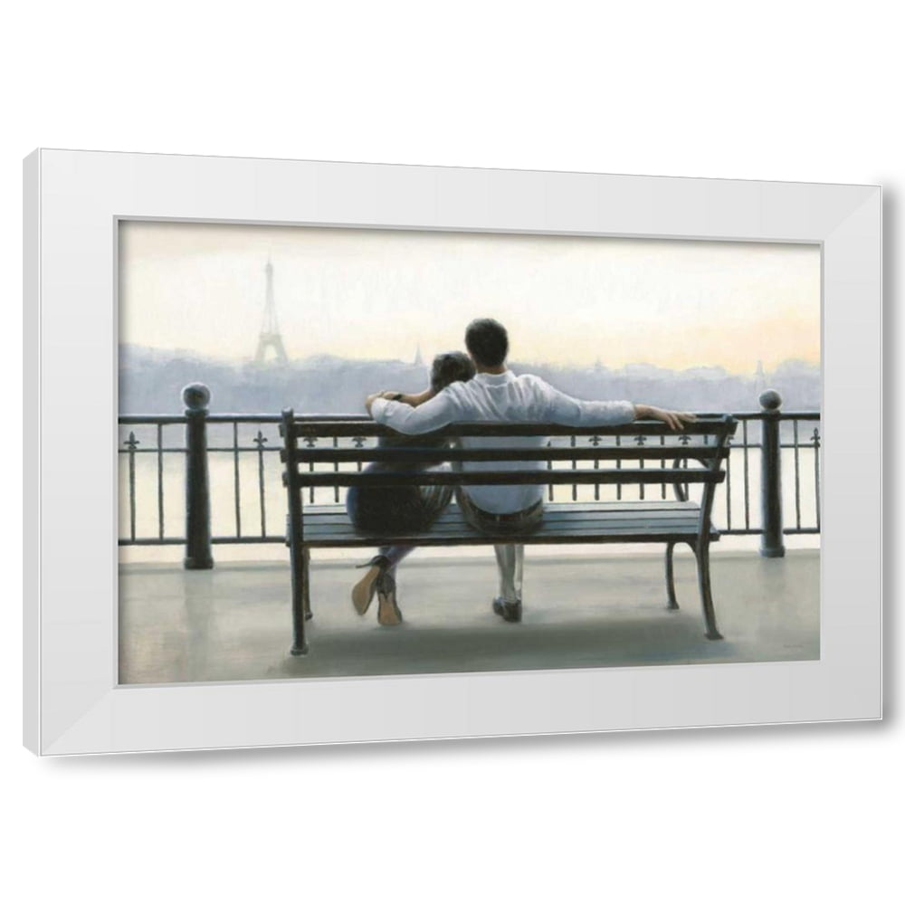 Myles Sullivan 4x14 White Modern Wood Framed Wall Art Titled - Parisian ...