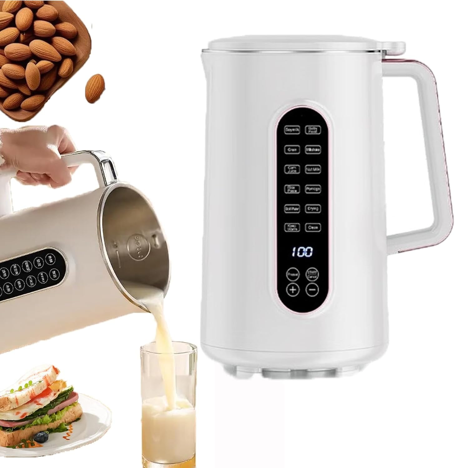 Mylk Machine,Mylk Nut Milk Maker Machine,Mylk 40oz Almond Milk Maker,8 ...