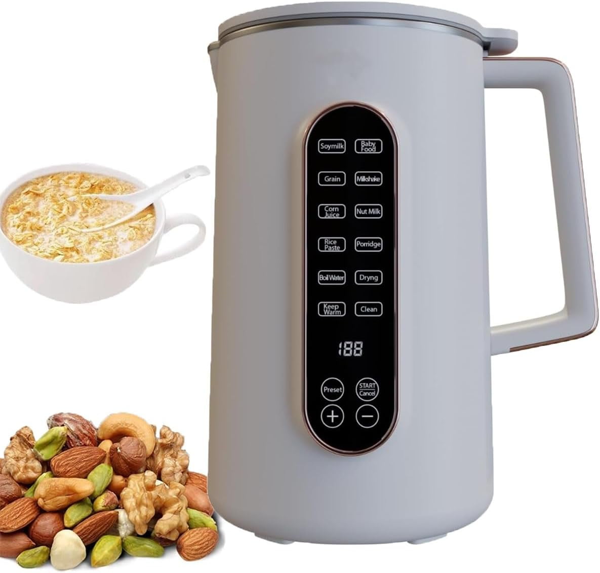 Mylk Machine, Mylk Nut Milk Maker Machine, 40oz Almond Milk Maker, 8 in ...