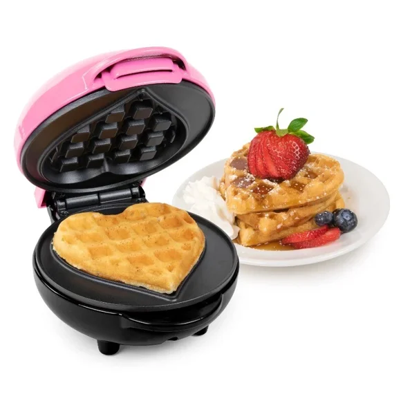 Shop Heart-Shaped Mini Waffle Makers in Red for Fun Breakfasts