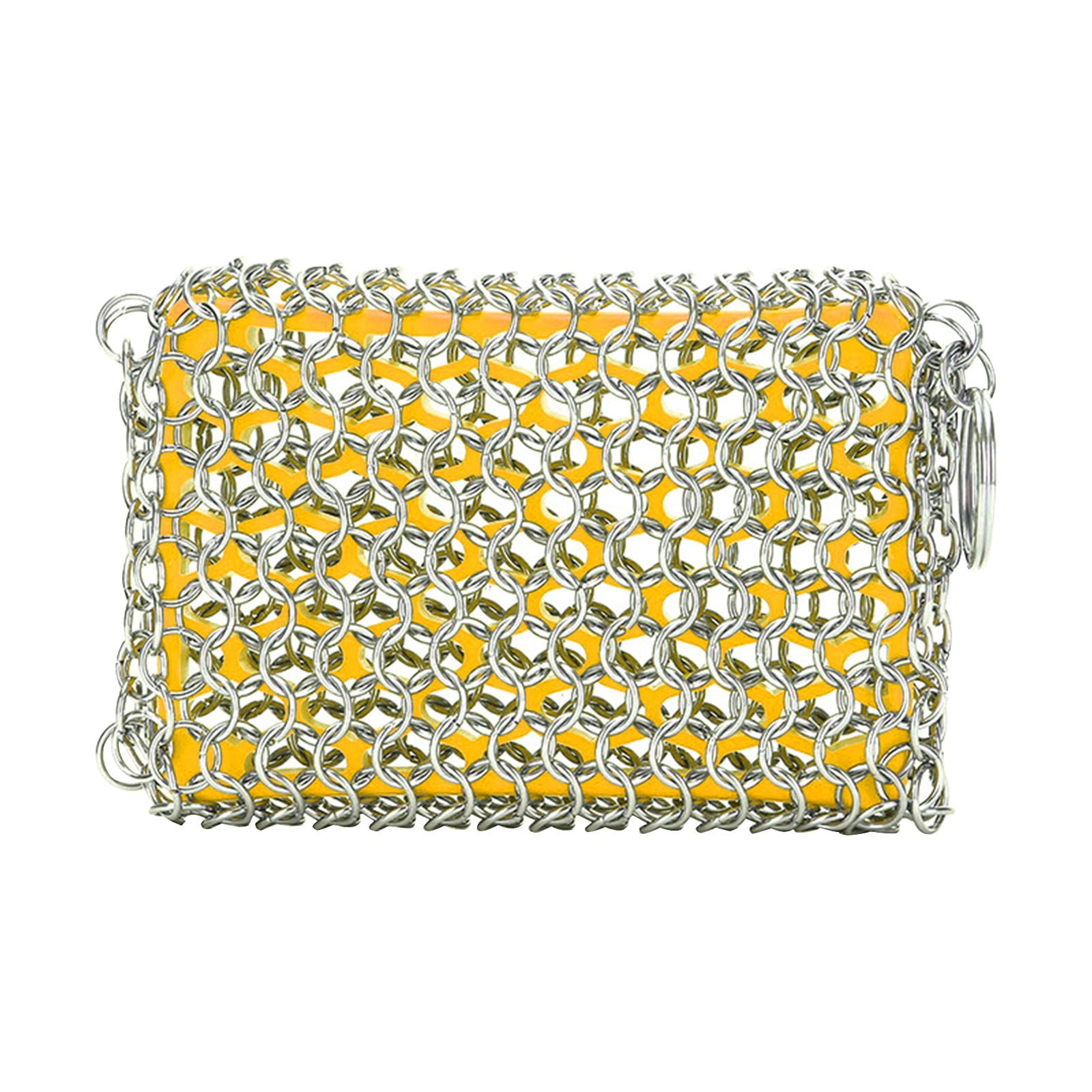 Mynkyll Square Chainmail Scrubbing Pad Stainless Steel 316 Food Grade ...