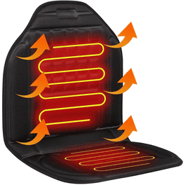 NEX Heated Car Seat Cushion 12V Intelligent Temperature Control Black Walmart