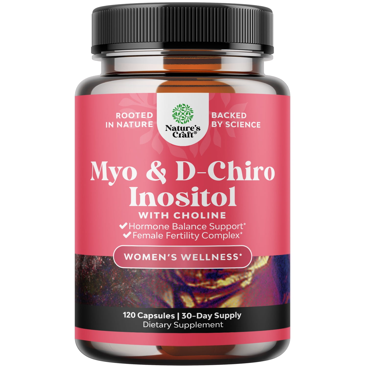 Myo & D-Chiro Inositol Capsules - Vegan Choline Supplement for Women's ...